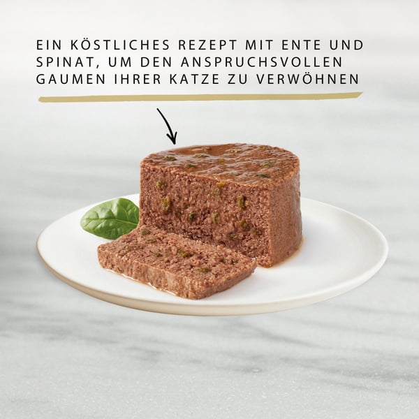 GOURMET Gold Feine Pastete mit Gemüse, Ente und Spinat